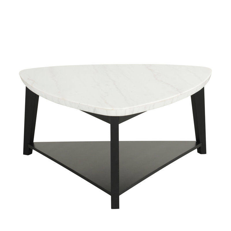 Ivy Bronx Horrocks Marble Triangle Coffee Table | Wayfair